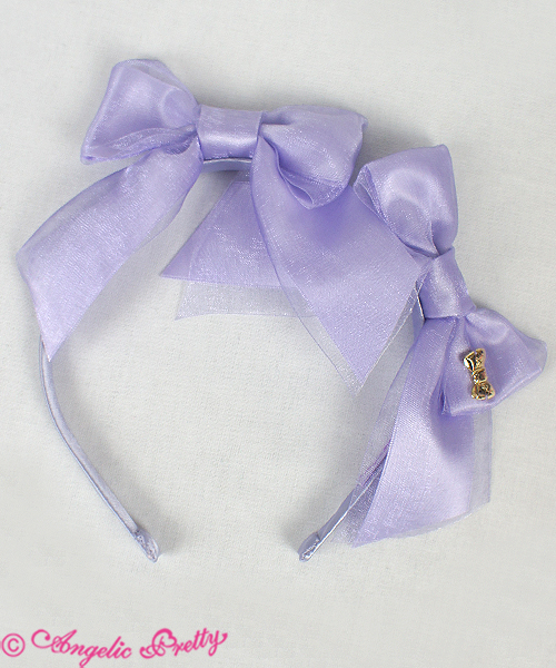Twin Ribbon Head Bow by Angelic Pretty