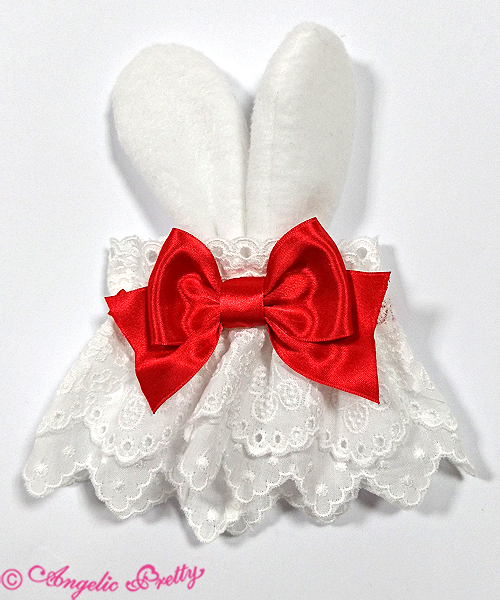 Ribbon Bunny Wrist Cuffs by Angelic Pretty